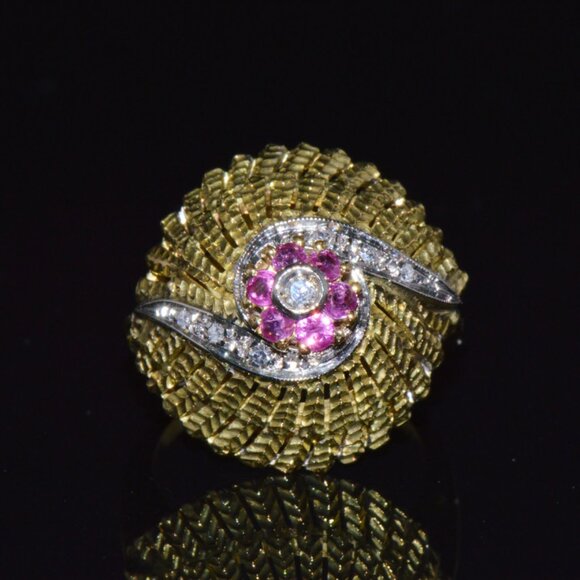 Vintage | Accessories | Vintage Natural 5cts Vs G Diamond Ruby 8k Solid ...